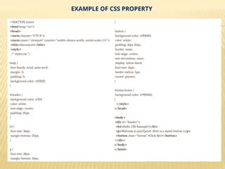 CSS CASCADING STYLE SHEET MY PPT Pptx