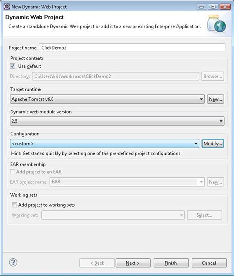 Getting Started With Apache Click And Eclipse Galileo Software Passion