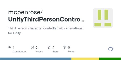 Github Mcpenroseunitythirdpersoncontroller Third Person Character
