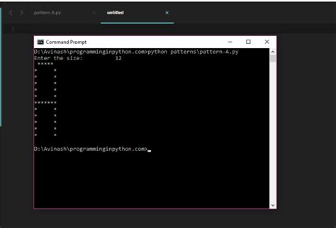 Python Program To Print Pattern Of Letter A Programming In Python