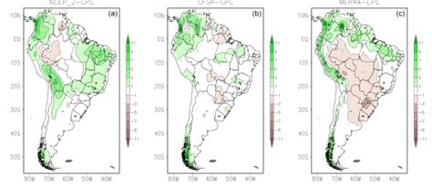Differences Between Climatological Precipitation Mm Day 1 Of Cpc And