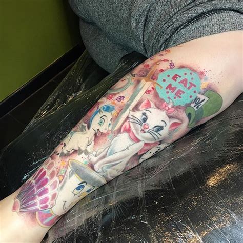 Cute Leg Piece Mrosetattoos Was Working On Yesterday