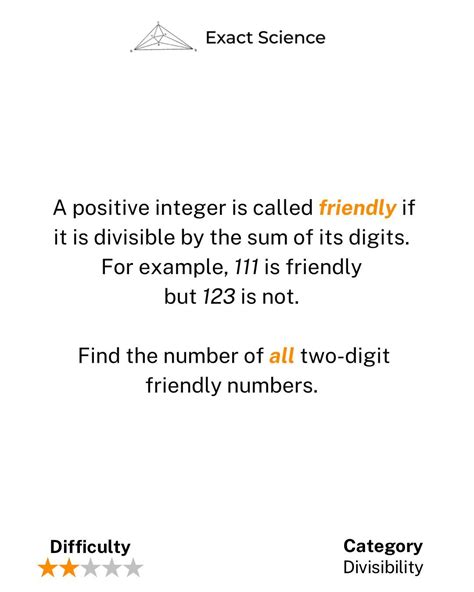 Exact Science On Linkedin Problem Of The Day 105 A Positive Integer Is Called Friendly If It Is