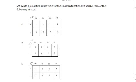 29 Write A Simplified Expression For The Boolean