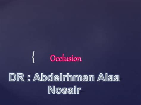 Occlusion Pptx
