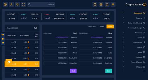 Dark Rtl Tokenize Crypto Currency Admin Templates