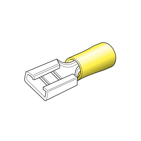 Female Push On Terminals YELLOW