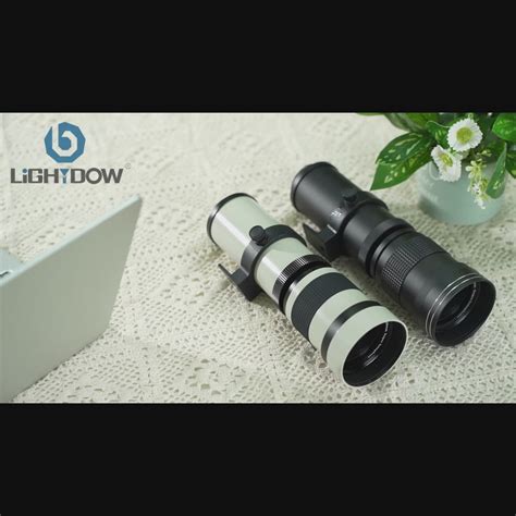 Lightdow 420-800mm f/8.3 Manual Zoom Super Telephoto Lens + T Mount Ad