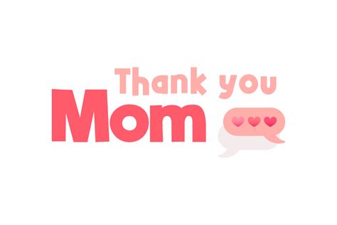 Thank You Mom Typography Graphic By Stembastudio · Creative Fabrica