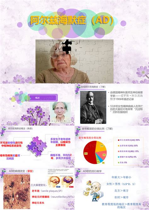 阿尔兹海默症的康复与护理PPT模板下载 编号qkpbomoz 熊猫办公