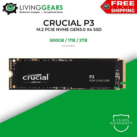 Crucial P P M Pcie Nvme Gen X Ssd Pc Desktop Notebook Gb Gb Tb Tb