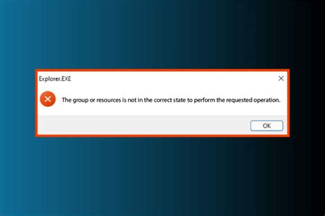 fix the group or resource is not in the correct state to perform the requested operation techcult