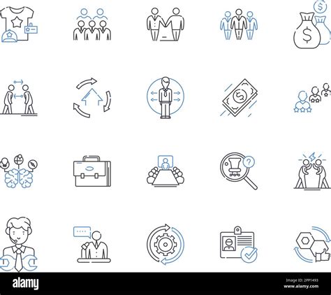 Iterative Process Line Icons Collection Evolutionary Feedback