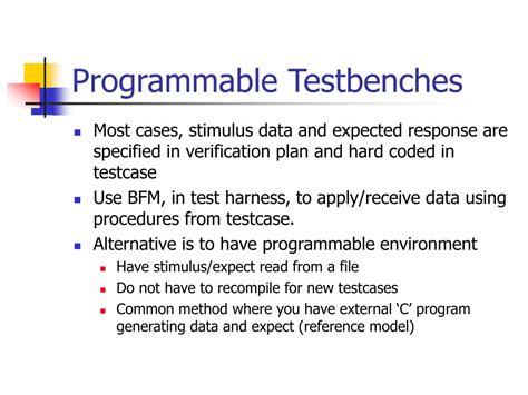 Ppt Architecting Testbenches Powerpoint Presentation Free Download Id254380