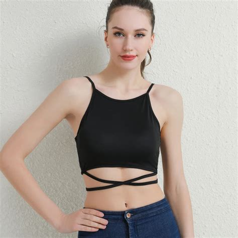 Women Sexy Tank Top Sleevelsess Backless Short Cropped Top Slim