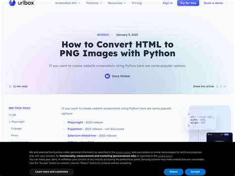 How To Convert Html To Png Images With Python Urlbox
