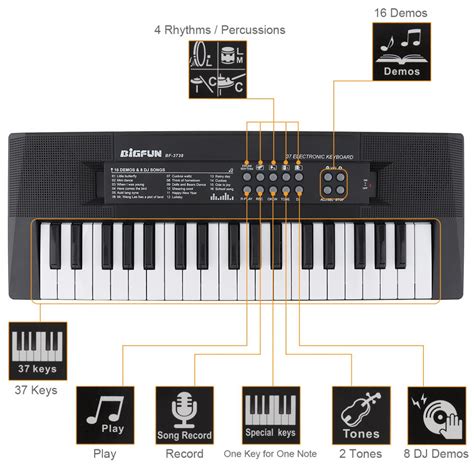 Electronic Organ 37 Keys Electronic Keyboard Piano Grandado Electronic Organ 37 Keys Electronic Keyboard Piano Grandado