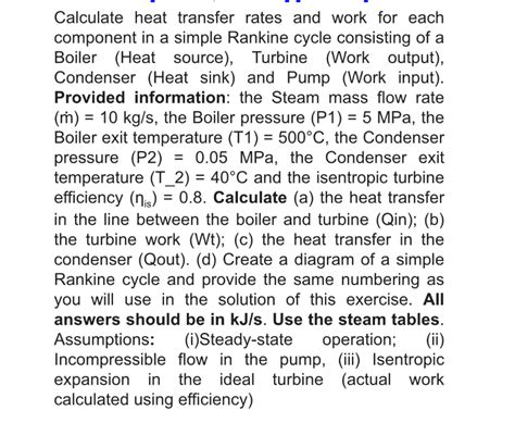 Solved Calculate Heat Transfer Rates And Work For Each