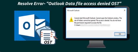 resolve error outlook data file access denied ost