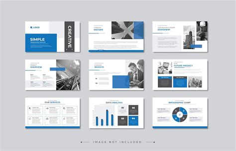 기업 비즈니스 파워 포인트 프리젠 테이션 디자인 템플릿 세트 미니멀리스트 구글 슬라이드 템플릿 프리미엄 벡터