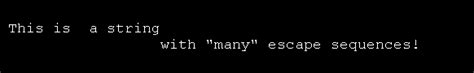Cout Tab Double Quote And New Line Escape Sequences « Development