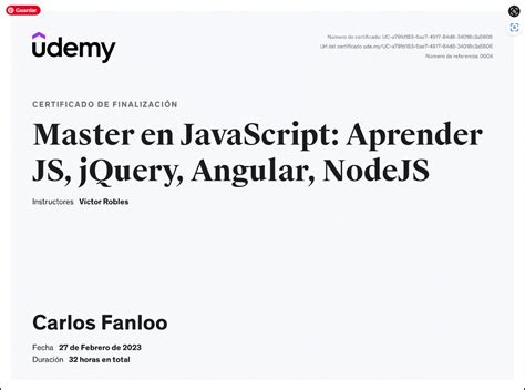 Aries Cef En Linkedin Otro Cursito 😊 Master En Javascript Aprender Js Jquery Angular Nodejs