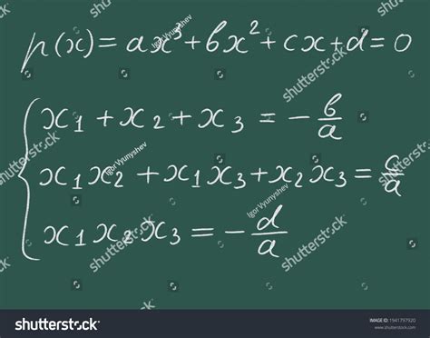 Applying Vietas Formulas Cubic Equations Graphic ภาพประกอบสต็อก 1941797920 Shutterstock
