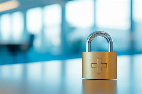 The Padlock Icon Signifies The Importance Of Healthcare Data Security In A Hospital Premium Ai
