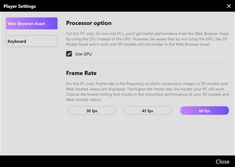 Settings For Composer And Player Classic Intuiface Help Center