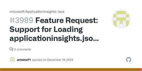 Feature Request Support For Loading Applicationinsights Json From
