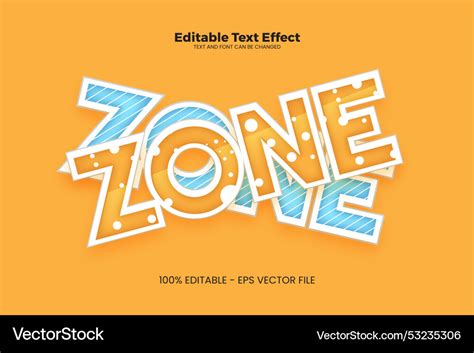 Zone Editable Text Effect In Modern Trend Style Vector Image