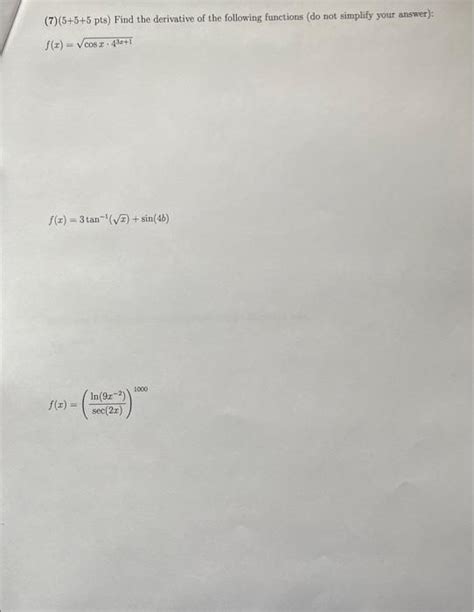 Solved 14 Pts Sketch The Graph Of A Function F That