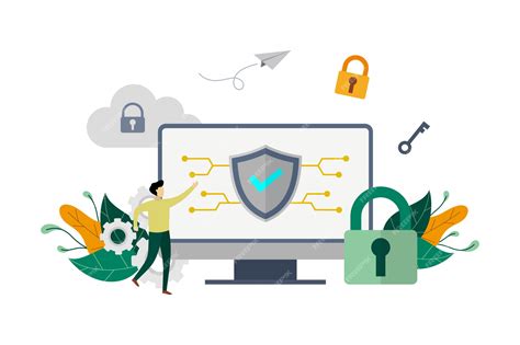 Premium Vector Computer Security System Concept Illustration