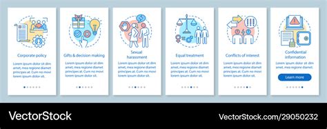 Csr Onboarding Mobile App Page Screen Template Vector Image