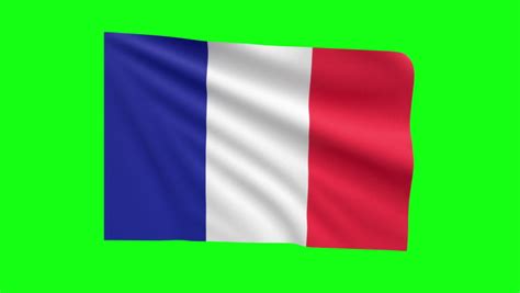Flag Animation France Loopable Highly Stock Footage Video 100