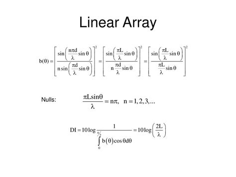 PPT Phasor Addition For Linear Array Directivity Index PowerPoint Presentation ID 1492004