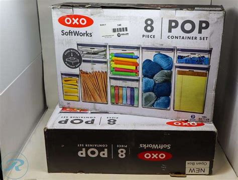 2 Oxo 8pc Pop Top Containers Newopen Box Roller Auctions