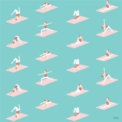 요가 일러스트 패턴 디자인 그래픽 디자인 일러스트레이션 요가 예술 배경 패턴 디자인