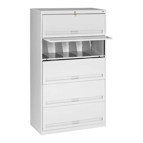Tennsco Light Gray 5 Drawers Lateral File Cabinet 5uez4fs351llgy