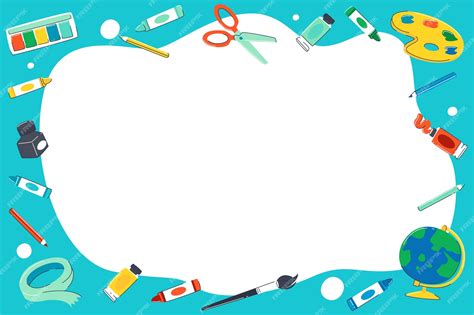 School Supplies Background Clipart