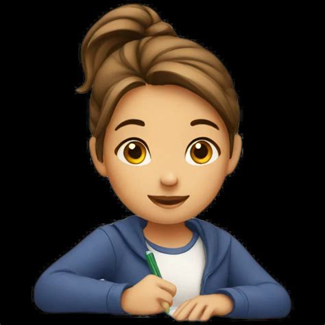 Girl Doing Homework Emoji Ai Emoji Generator