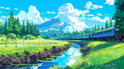 Premium Photo Landscape With Makoto Shinkai Style