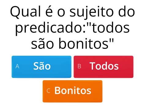 Predicado Nominal E Verbal Cuestionario