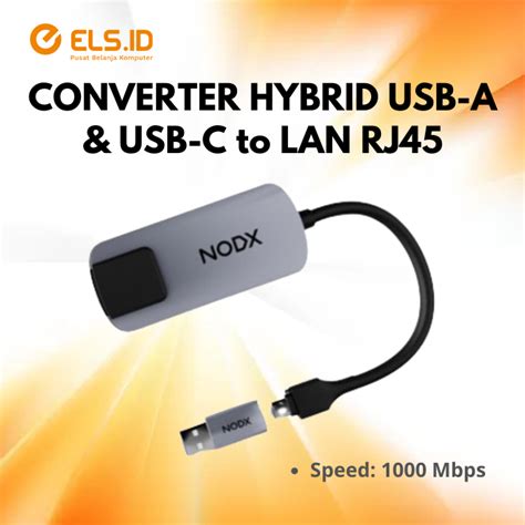 Jual Nodx Converter Hybrid Usb Type C To Lan Gigabit Ethernet Shopee Indonesia