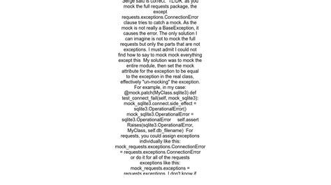 Cant Catch Mocked Exception Because It Doesnt Inherit Baseexception