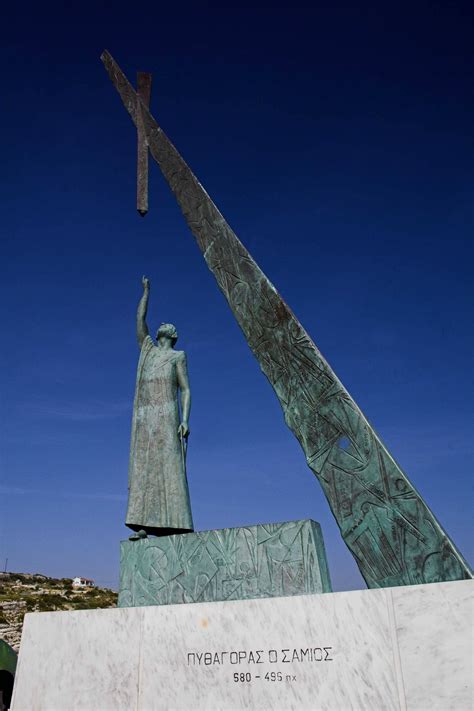 Statue Of Pythagoras Photo From Pythagorio In Samos