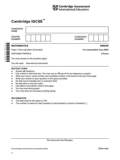 Cambridge Igcse Mathematics 058002 Download Free Pdf Area Sphere