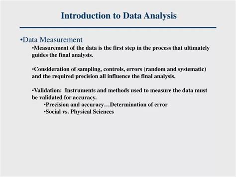 PPT Introduction To Data Analysis PowerPoint Presentation Free Download ID