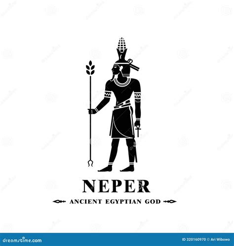 Silueta De Neper Dios Antiguo De Egipto Ilustración Del Vector Ilustración De Conjunto