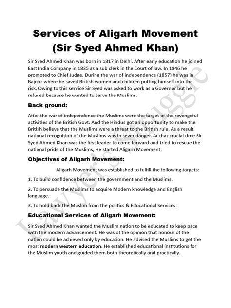 Sir Syed Ahmed Khan Pdf